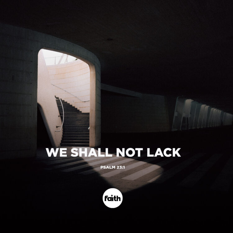 We Shall Not Lack